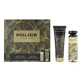 Police Amber Gold 2 Piece Gift Set: Eau De Toilette 100ml + Body Lotion ...