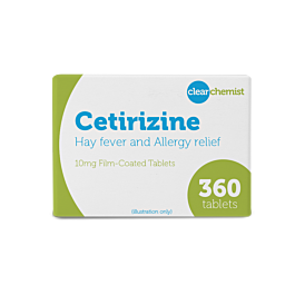 12-Month Supply of Cetirizine 10mg – Non-Drowsy Allergy Relief | Clear ...